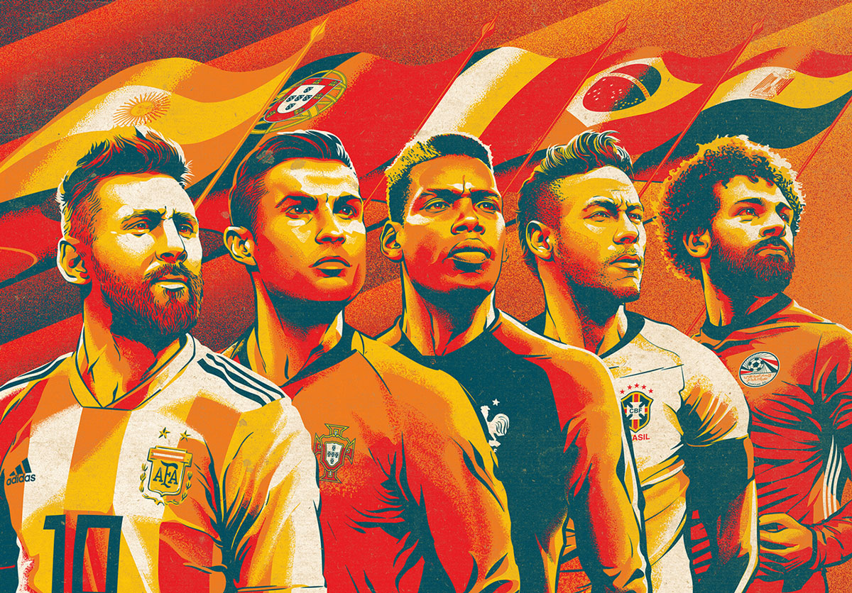 World Cup 2018 Illustrations by Cristiano Siqueira | CreativesFeed