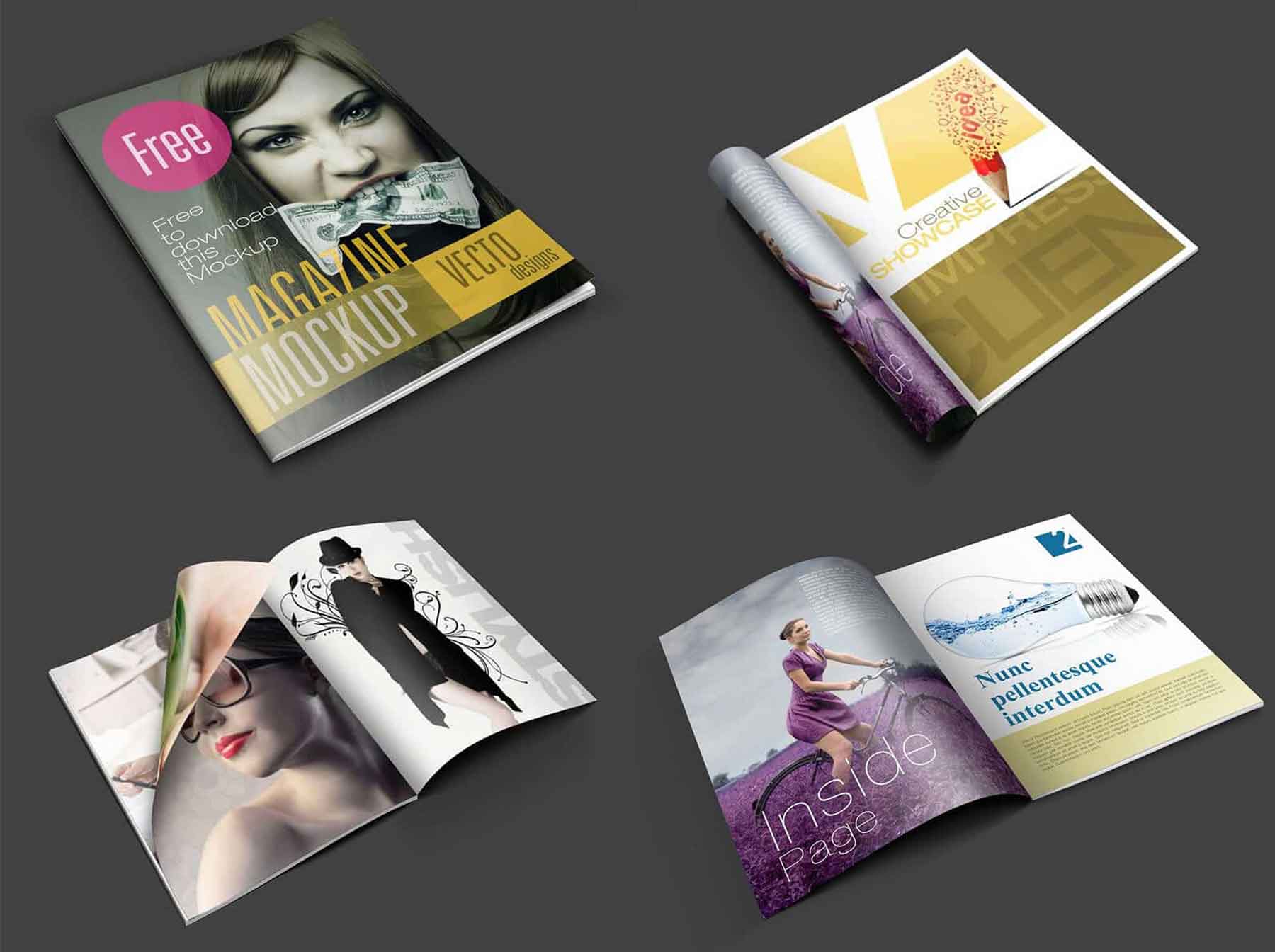 Magazine PSD Mockup Templates - Best FREE Downloads! | CreativesFeed